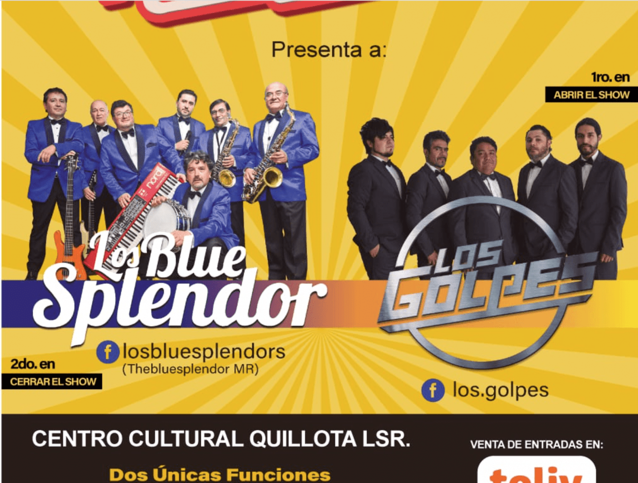 “Los Blue Splendor” y “Los Golpes” se presentarán en el Centro Cultural ...